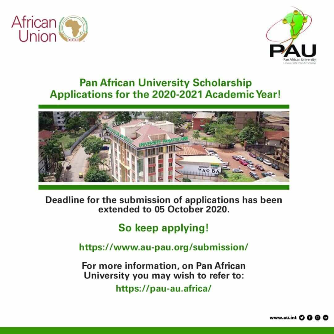 The Pan African University(PAU) Scholarship | One Million by 2021 ...